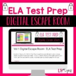 ELA REVIEW & TEST PREP & REVIEW DIGITAL ESCAPE ROOM Vol. 1 | Lit with Lyns
