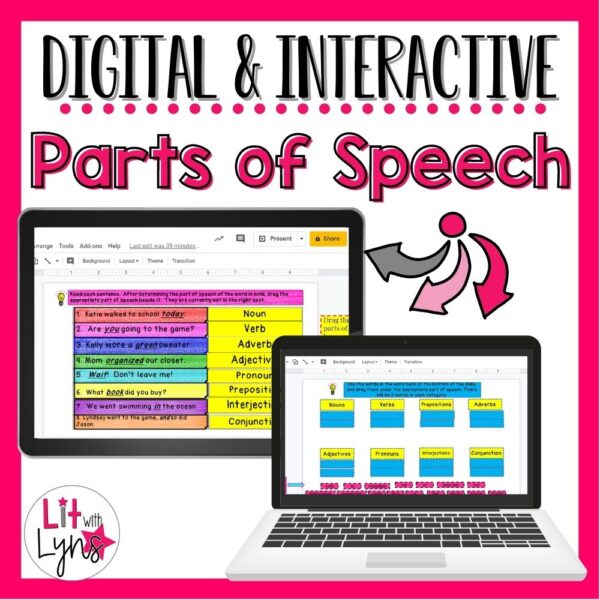 DIGITAL PARTS OF SPEECH ACTIVITIES | Lit with Lyns