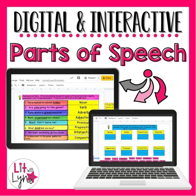Digital Parts of Speech Activities