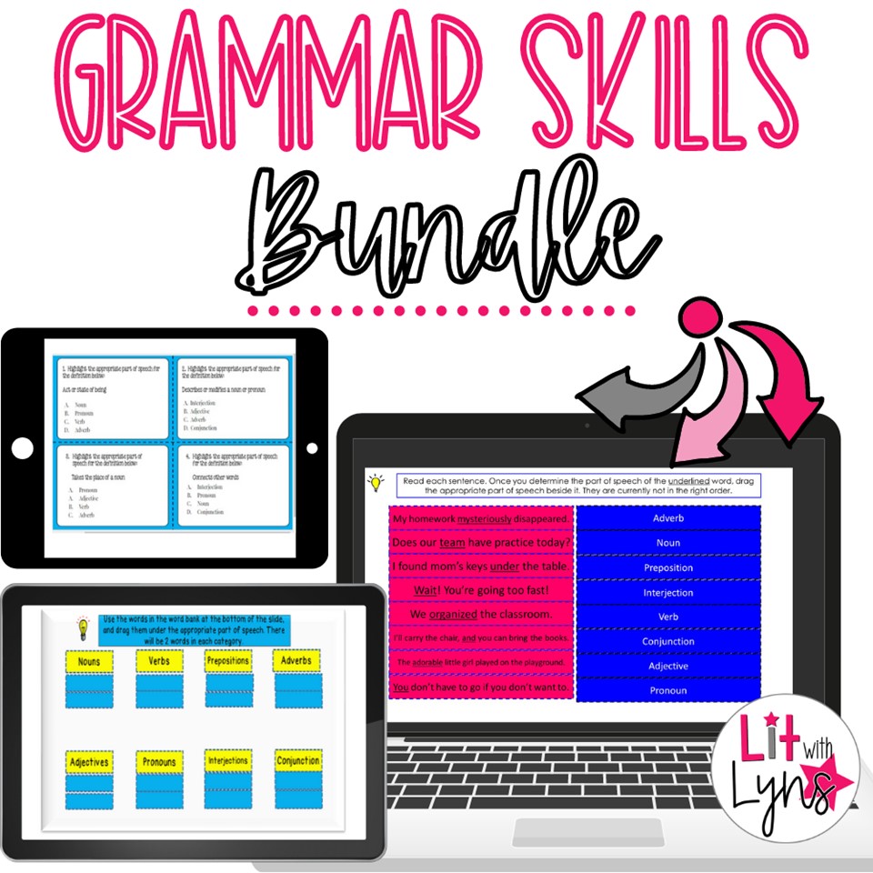 Digital Grammar Skills & Parts of Speech Activities
