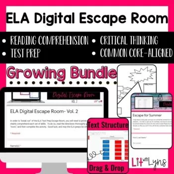 Reading Comprehension & Grammar Escape Rooms GROWING Bundle – Lit with Lyns